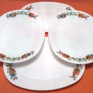 Set of 4 JAJ Pyrex Carnaby Tempo Oval Steak Plates, 1970s JAJ Carnaby ...