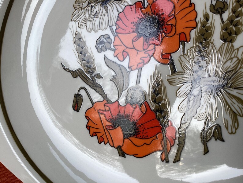 1970s J&G Meakin Poppy 12 Platter Studio Meakin Poppy - Etsy UK