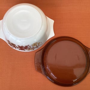 Pyrex Harvest Spray Casserole Dish With Smoked Glass Lid, 1980s Pyrex ...