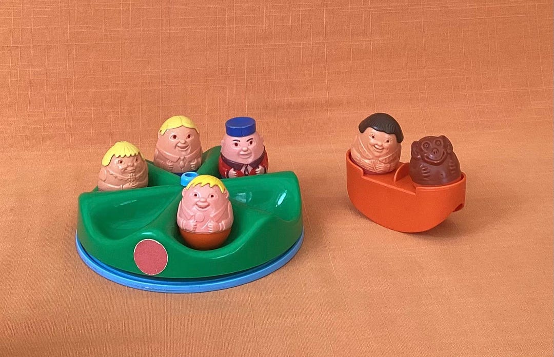 Vintage Airfix Weebles Playground Set: Roundabout, See-saw and 6 ...