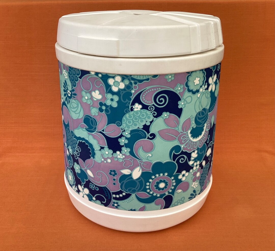 Vintage 1970s Plysu Laundry Basket: Psychedelic Floral Retro Decor - Etsy