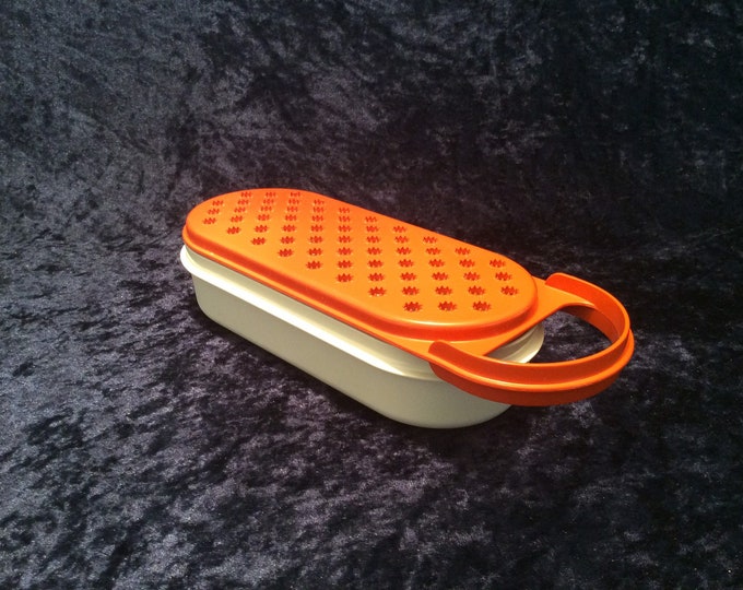 1970s Tupperware Cheese Grater and Tub, Retro Orange Tupperware Grater ...