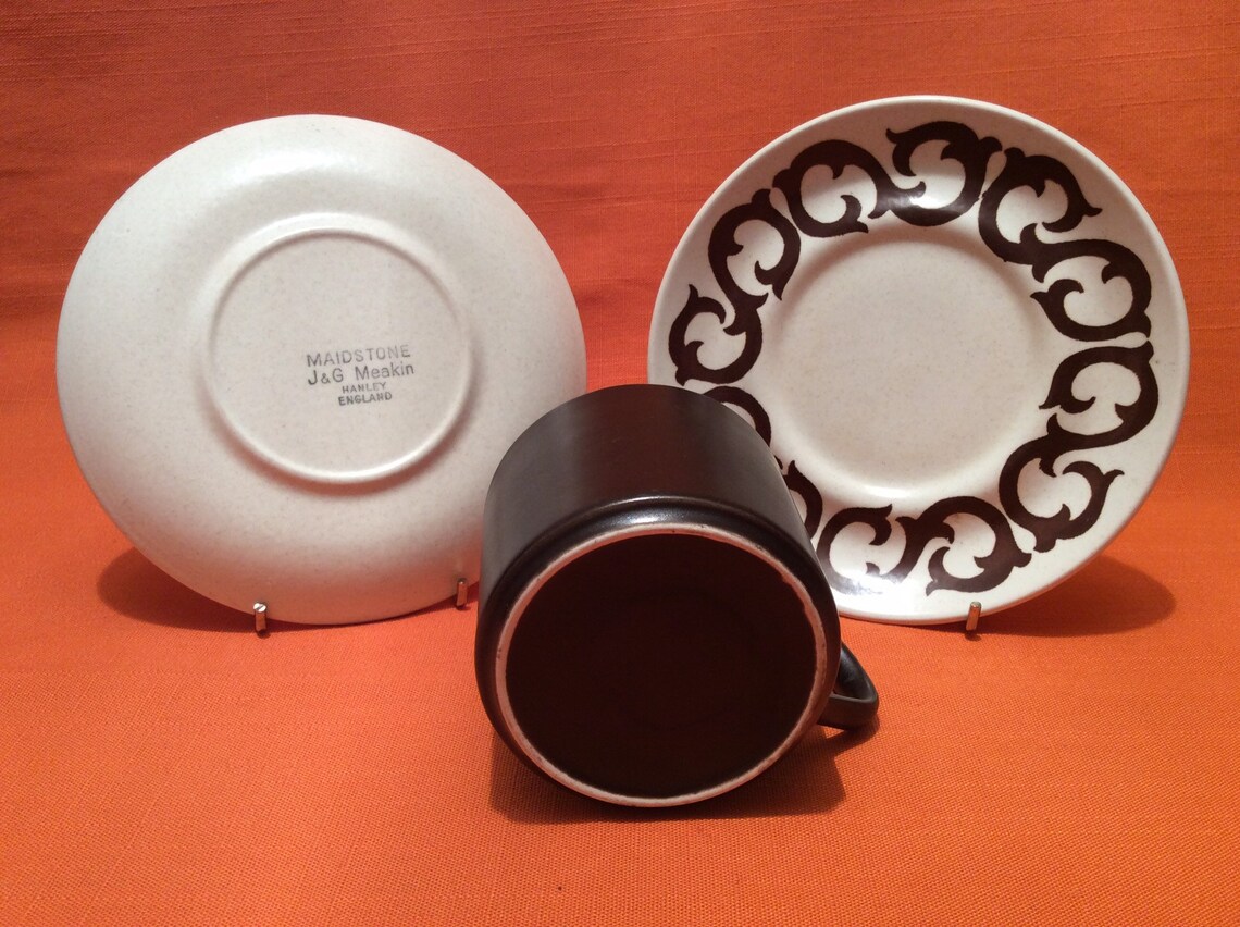 1964 J&G Meakin Maidstone Bianca Cups and Saucers: Mid-century Coffee ...