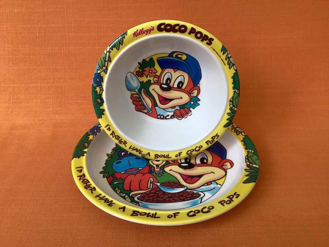 Retro Kellogg’s Coco Pops Melamine Breakfast Set Featuring Coco the ...