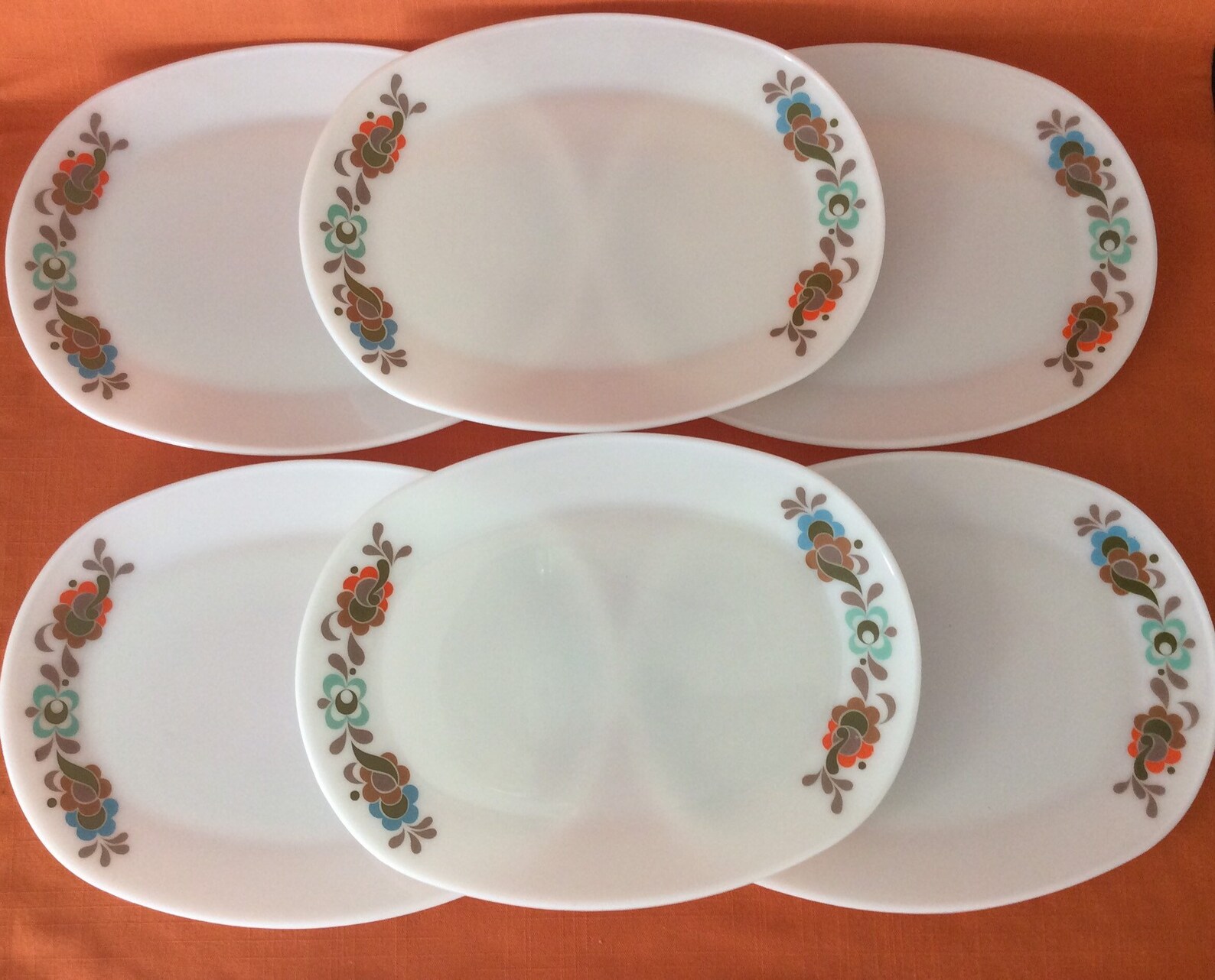 Set of 6 JAJ Pyrex Carnaby Tempo oval steak plates Grade 1 | Etsy