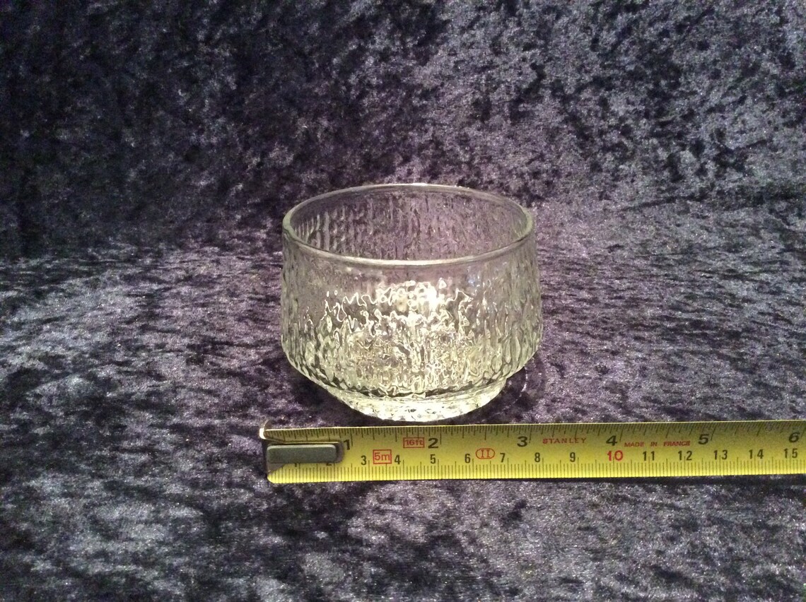 1970s Ravenhead Siesta Textured Glass Sundae Dishes Set Of Etsy