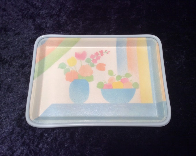 1980s ALPAC Creations Fibreglass Tray in Pastel Colours, Small ...
