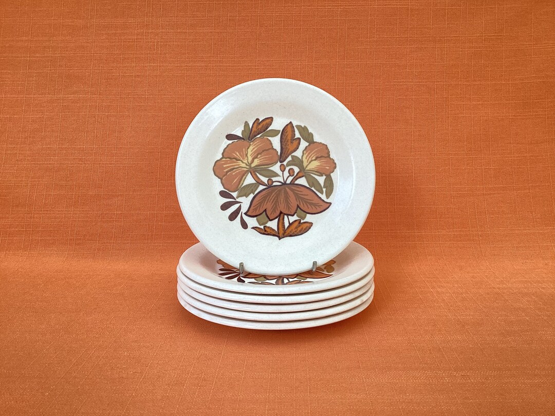 1970s Royal Worcester Palissy Kismet Tea Plates (set of 6), Palissy ...