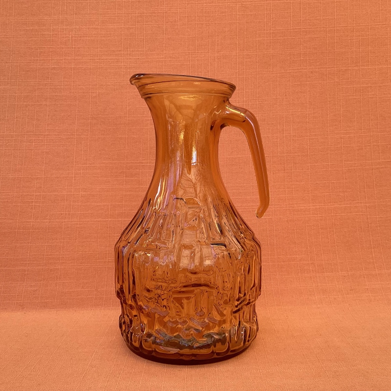 Amber Glass Jug - Etsy