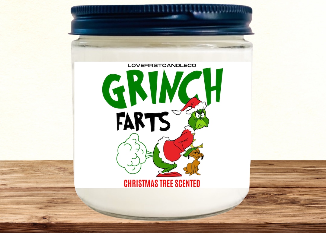 THE GRINCH CANDLE, Grinch Farts, Scented Soy Candles, Stocking Stuffer ...