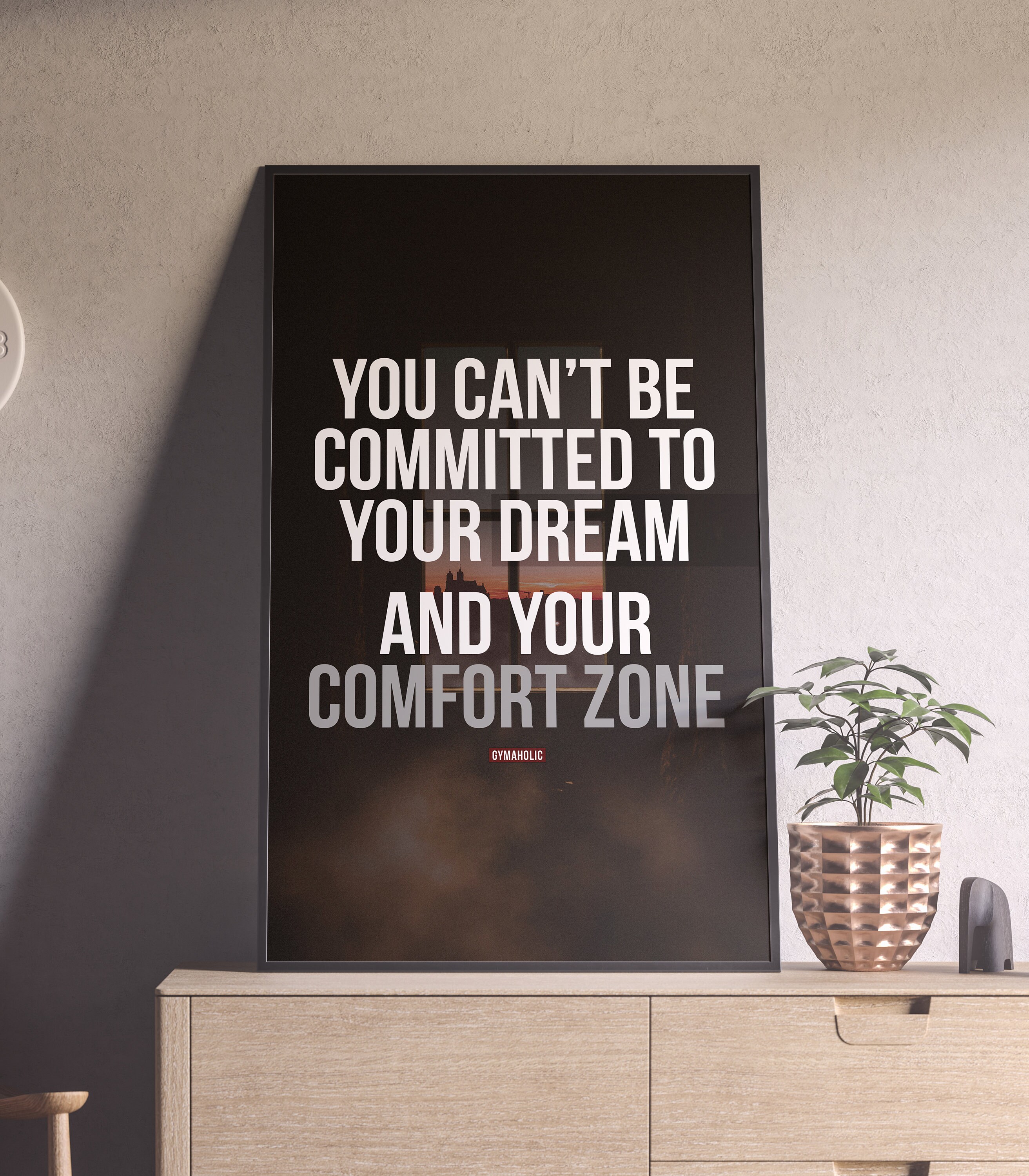 Committed to Goals and Comfort Zone, Printable Motivational Quote, Home ...