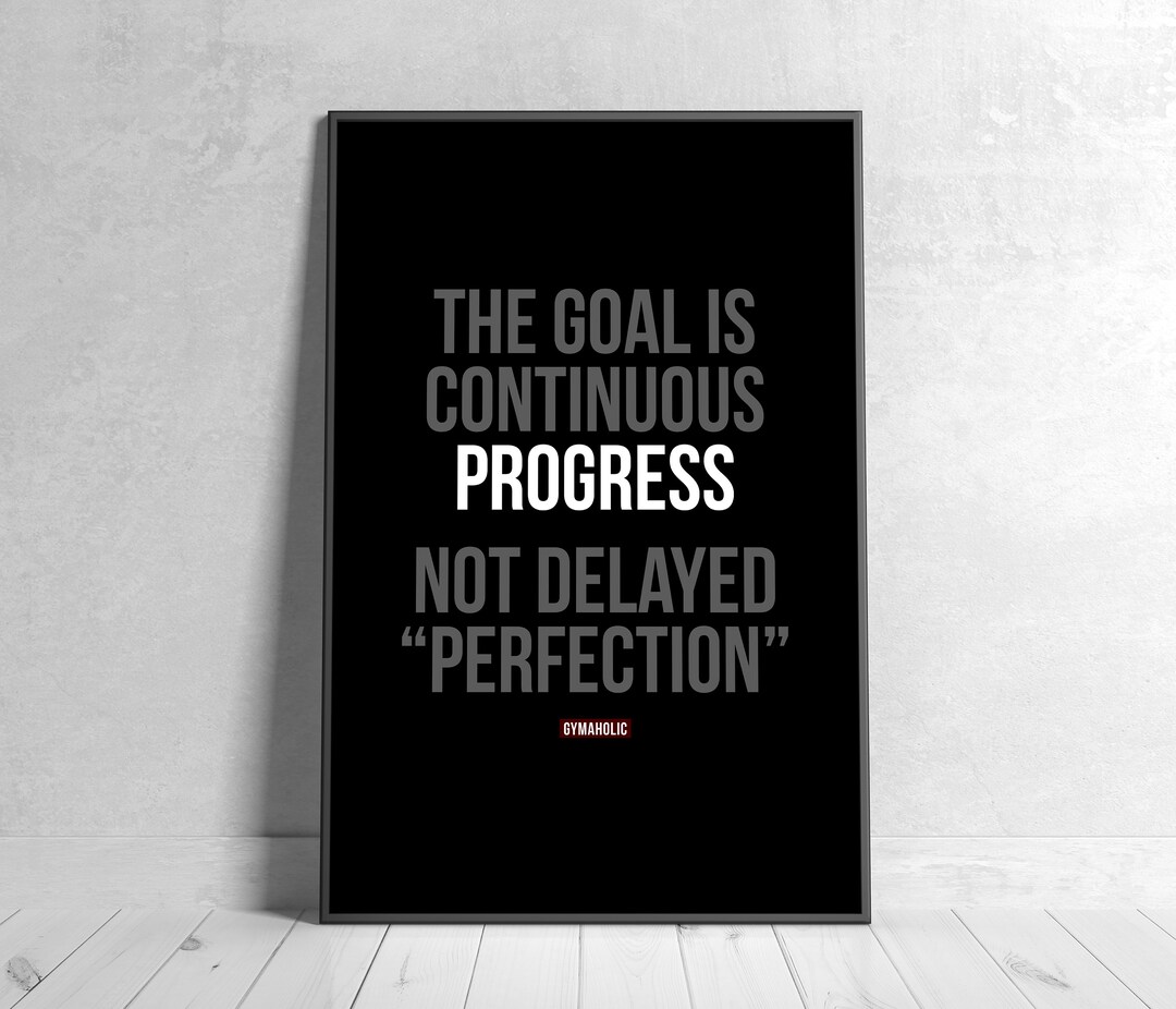 Continuous Progress Not Perfection, Printable Motivational Quote, Home ...
