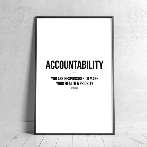 Accountability Quote Poster - Etsy