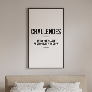 Challenges: Obstacle & Opportunity, Printable Motivational Quote, Home ...