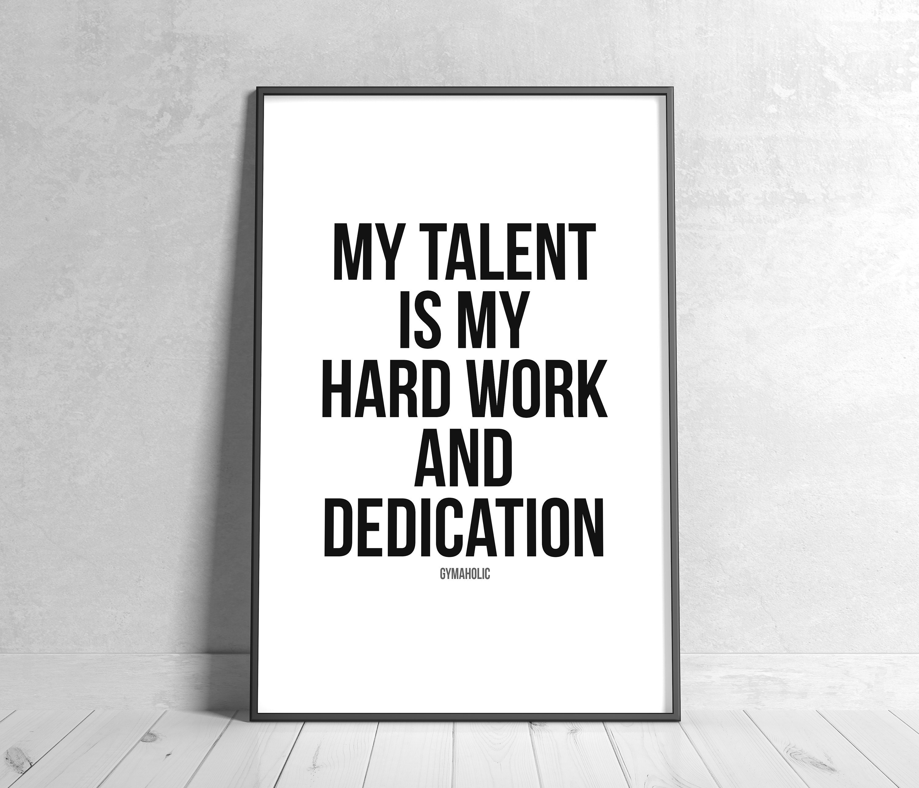 Hard Work Dedication Poster