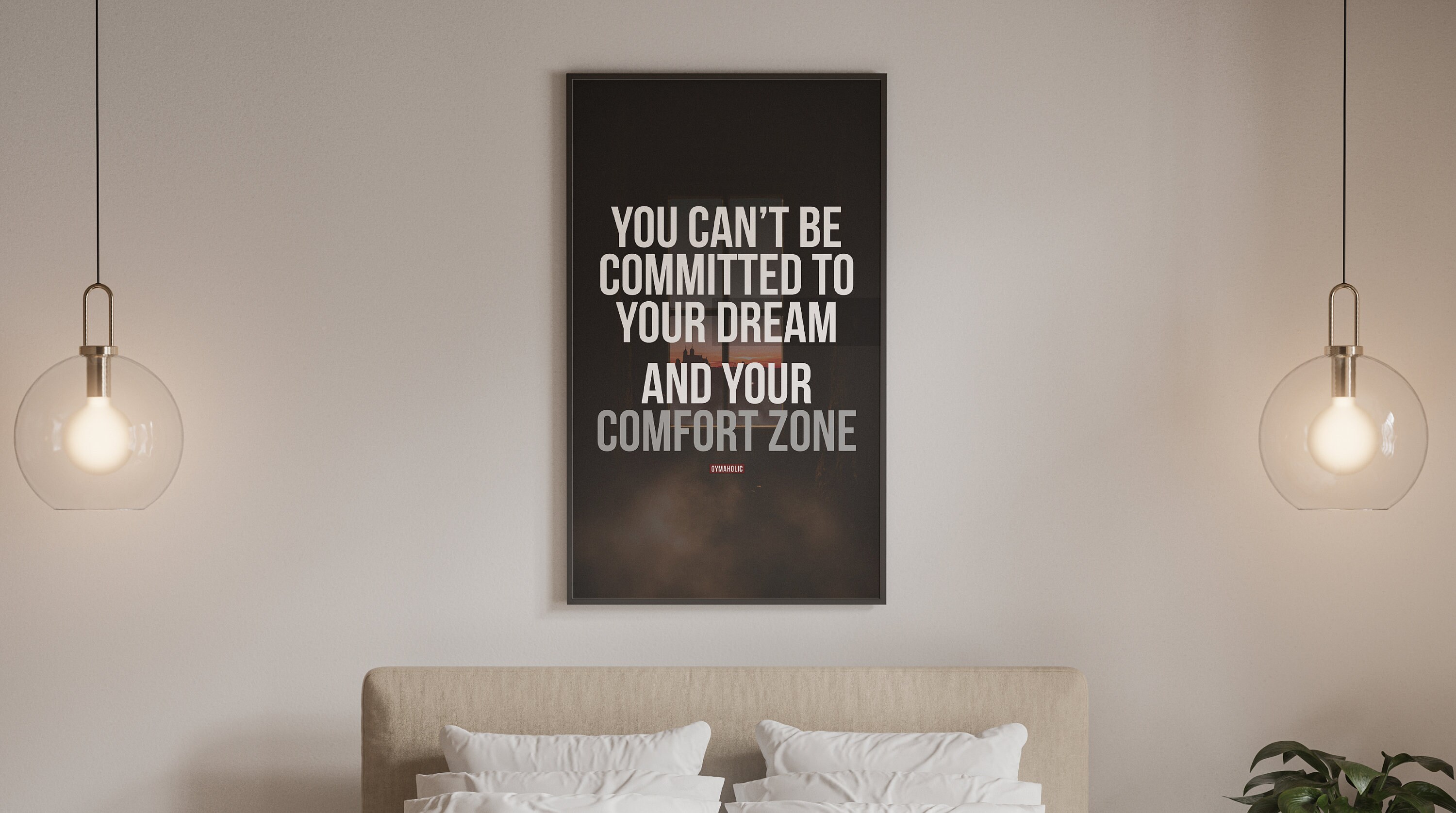 Committed to Goals and Comfort Zone, Printable Motivational Quote, Home ...