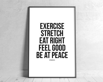 Eat Right Exercise - Etsy