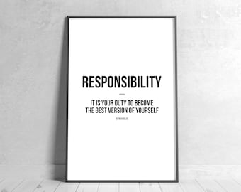 Responsibility Wall Art - Etsy