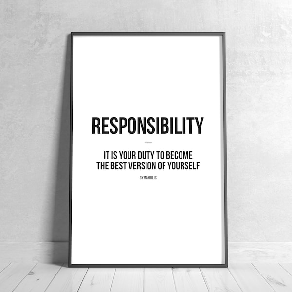 Responsibility Posters - Etsy