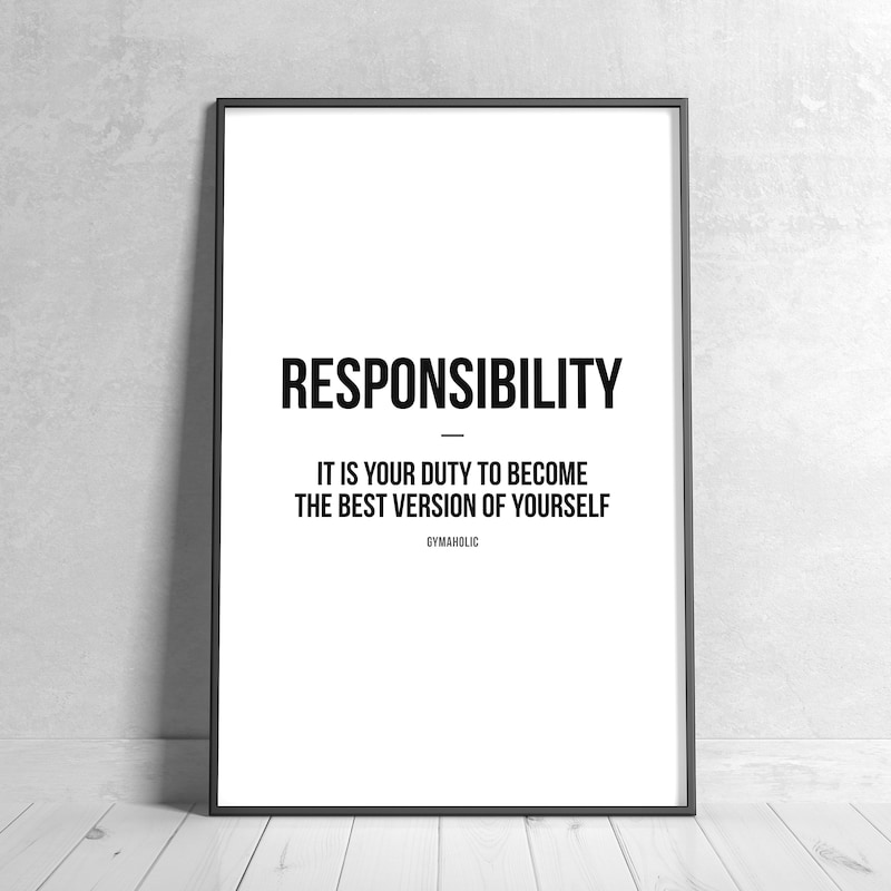 Responsibility Posters - Etsy