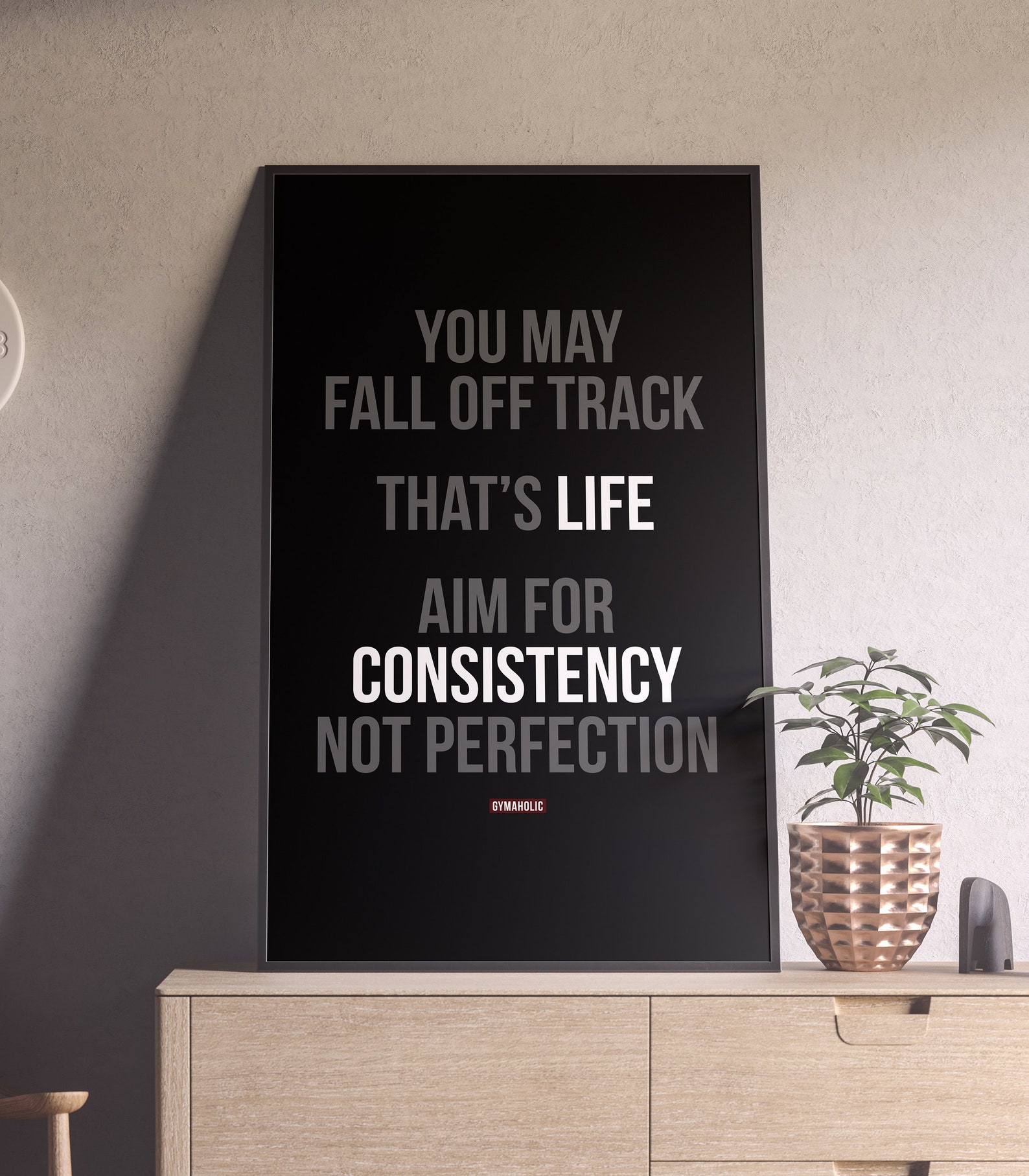 Fall off Track Aim for Consistency Printable Motivational - Etsy