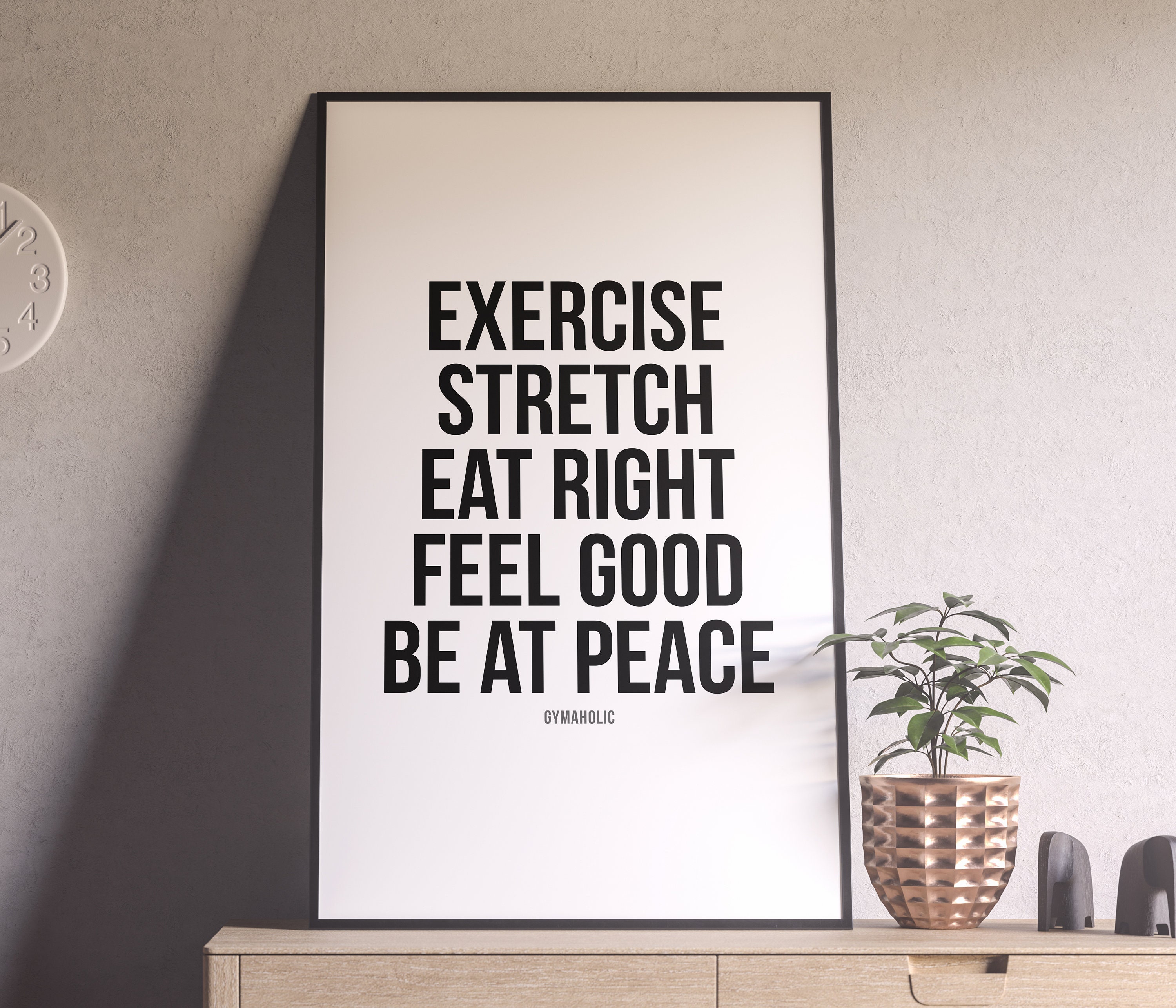 Exercise Eat right Feel Good Printable Motivational Quote | Etsy