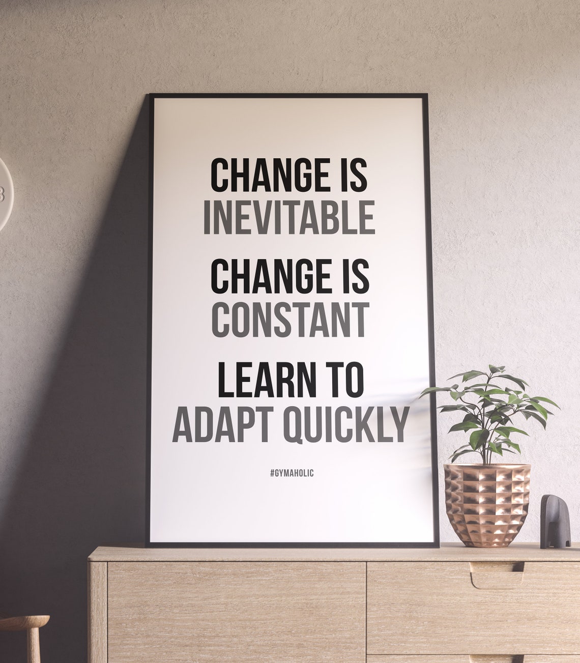 Change is inevitable adapt quickly Printable Motivational | Etsy