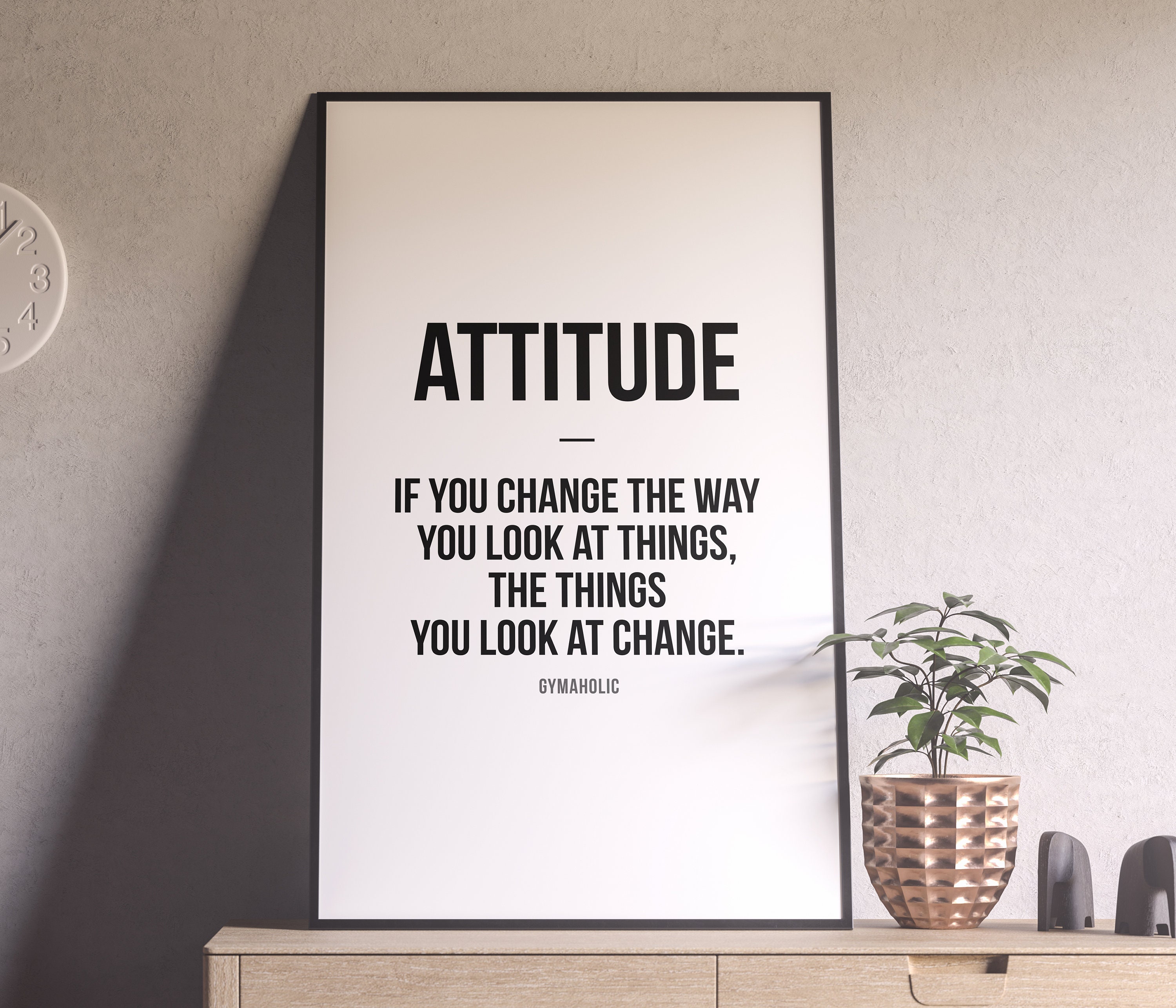 Attitude Motivational Quote Print: Inspirational Home Decor (digital ...