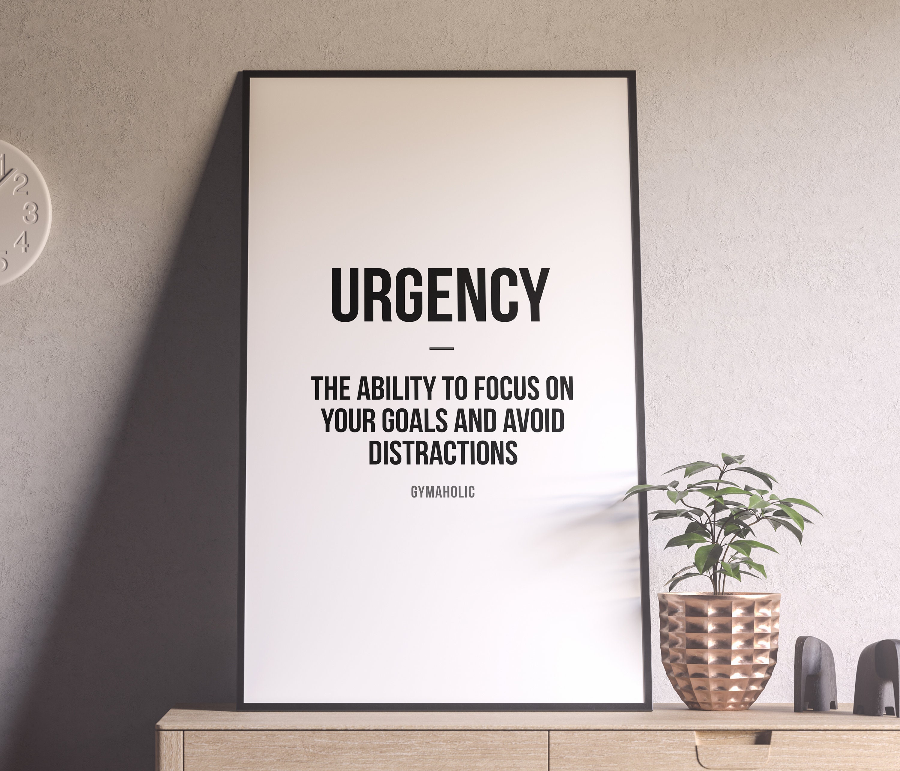 Urgency Motivational Quote Print: Focus, Gym, Fitness (digital Download ...