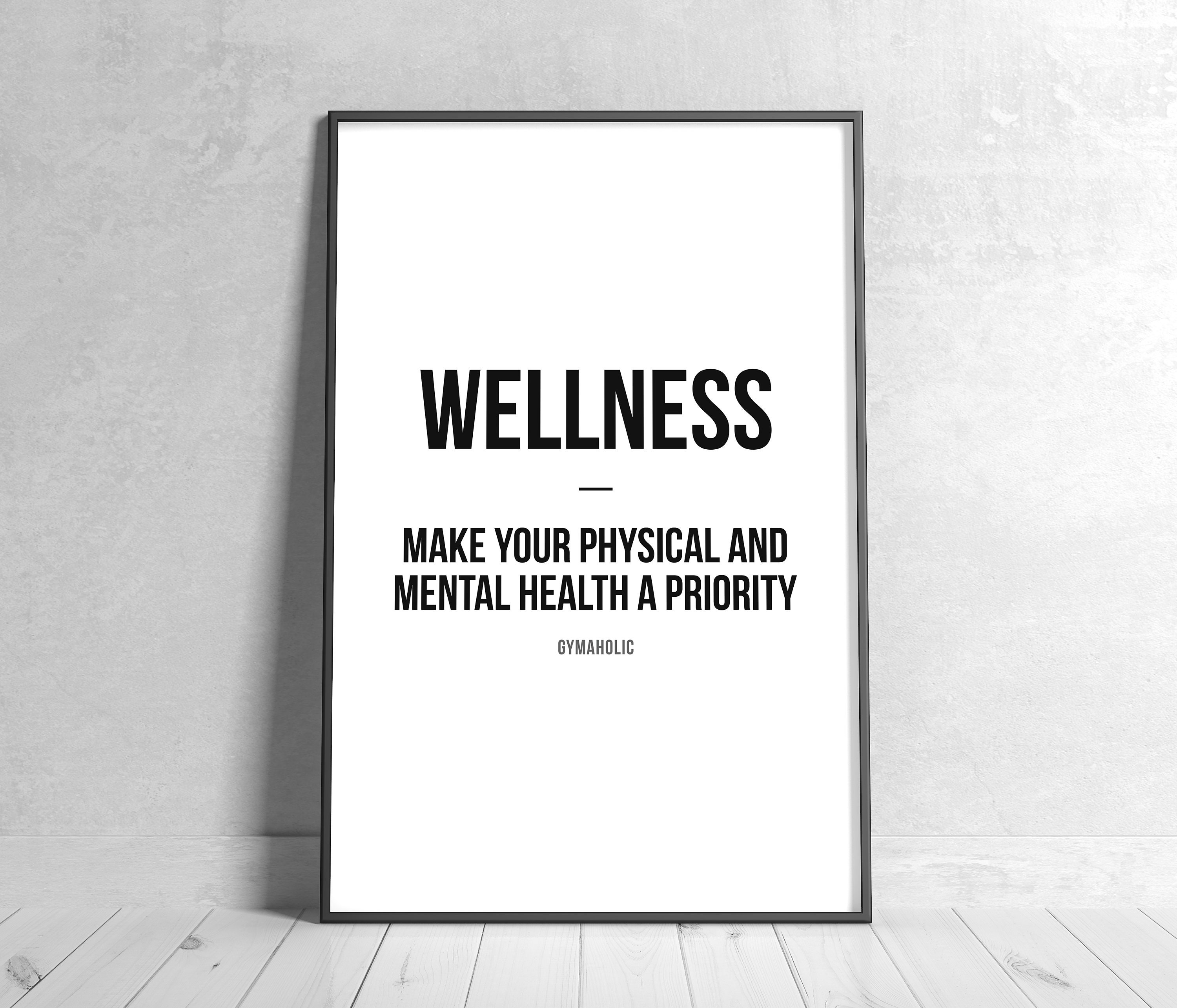 Wellness, Physical and Mental Health, Printable Motivational Quote ...