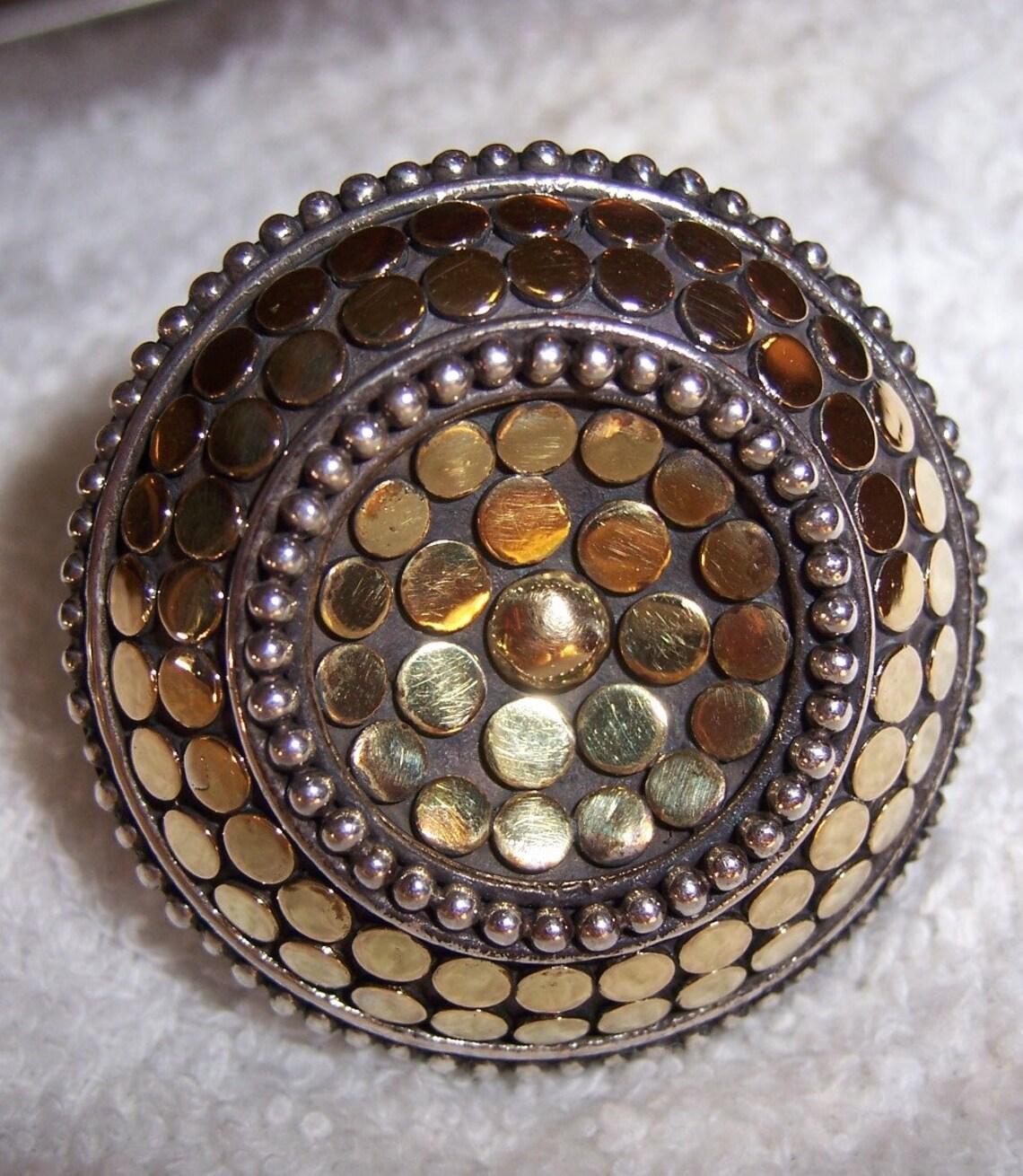 Vintage John Hardy Ring LARGE 18k Gold Dot and Sterling Silver - Etsy ...