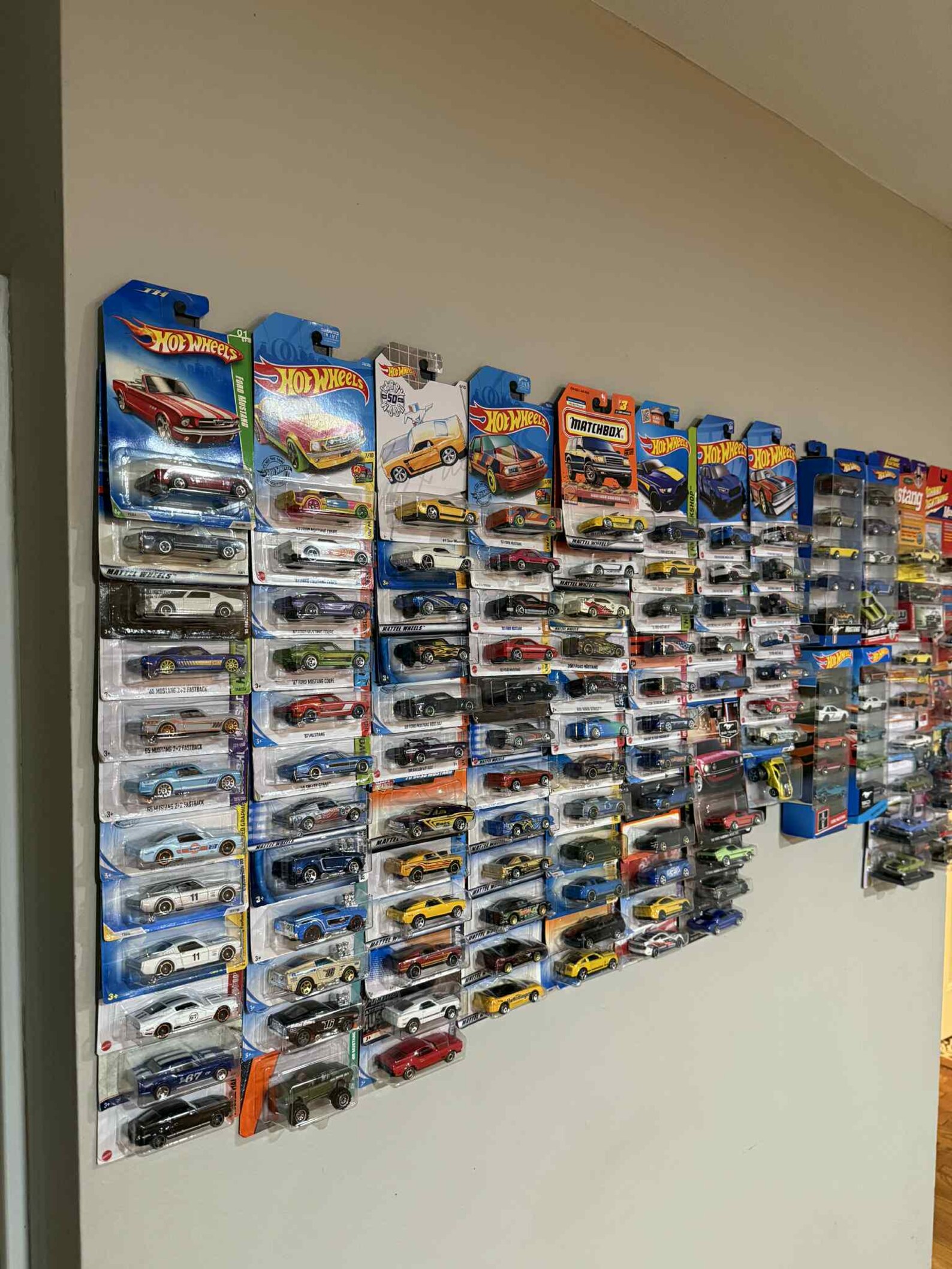Hot Wheels Carded Wall Display Custom Modular 4x3 Grid Holds up to 48 ...