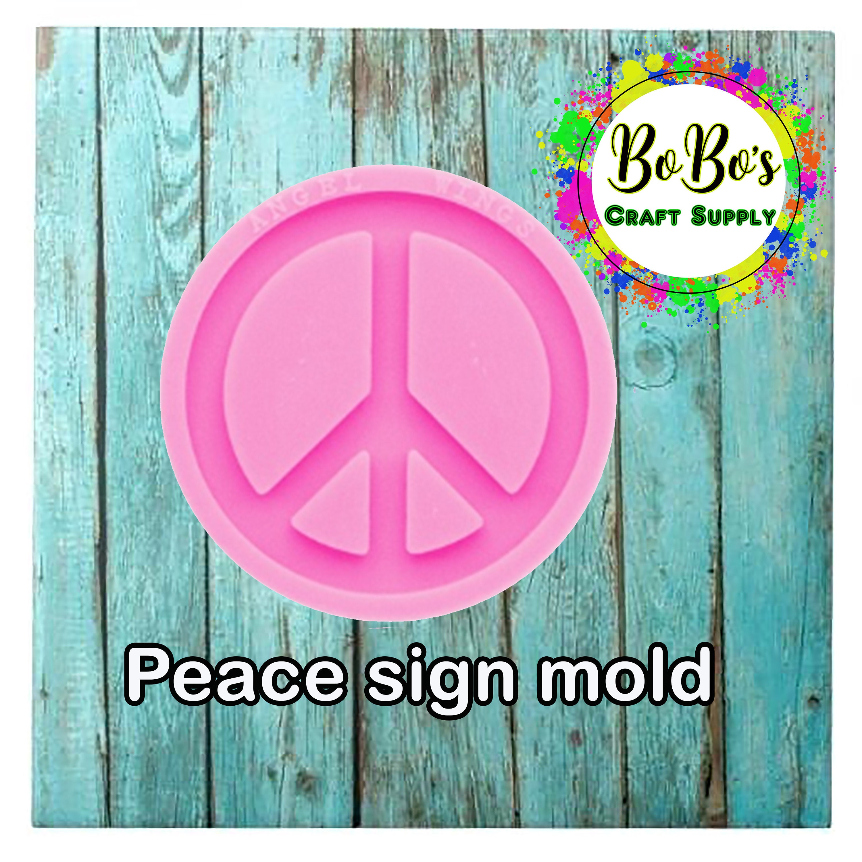 Craft Supplies & Tools Molding & Casting Peace Sign Flexible Plastic ...