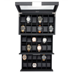 Personalized 36 Slot Watch Box for Men , Mens Watch Case , Watch Box ...