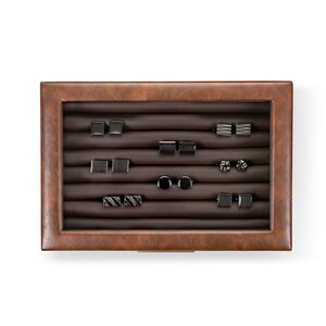 Personalized Cufflink Box for Men, Holds 70 Cufflinks, Monogrammed Mens ...