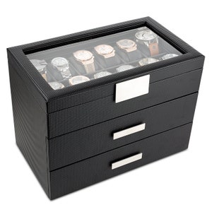 Personalized 36 Slot Watch Box for Men , Mens Watch Case , Watch Box ...