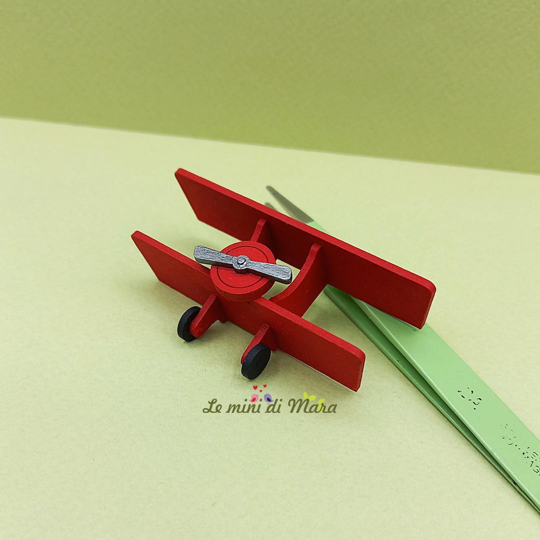 KIT – BOOKCASE “airplane” in Wood for Dollshouse in 1:12 Scale ...