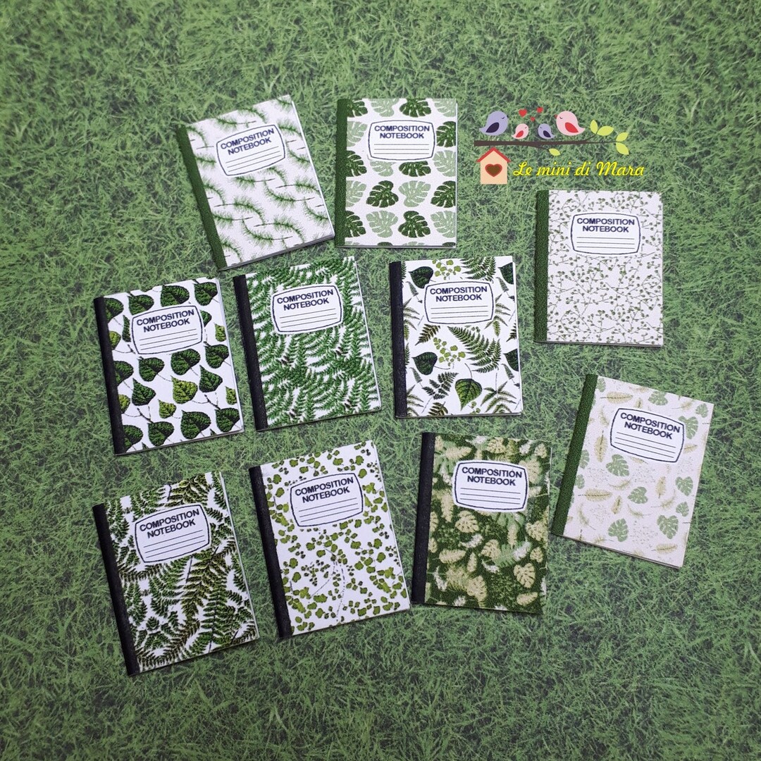 PDF Printable Composition Notebook for Dollhouse Miniature 1:12 Scale ...