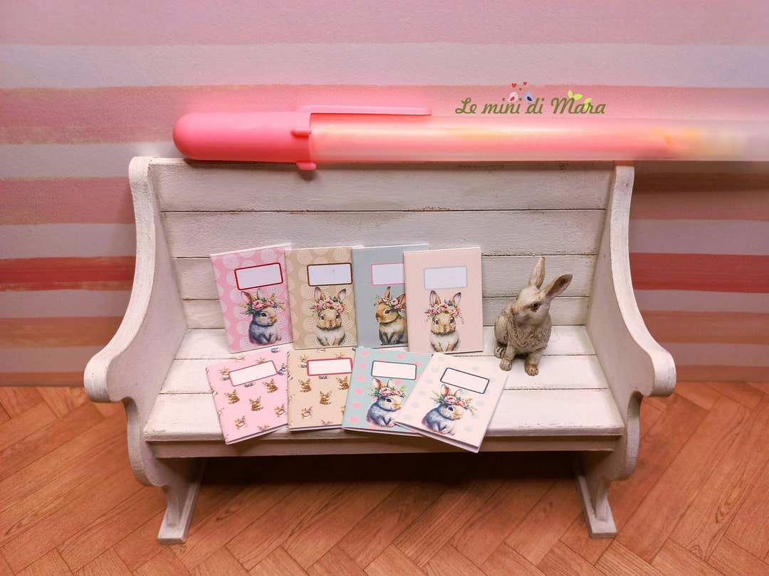 PDF Printable 8 Notebooks for Dollshouse Miniature 1:12 Scale DIGITAL ...