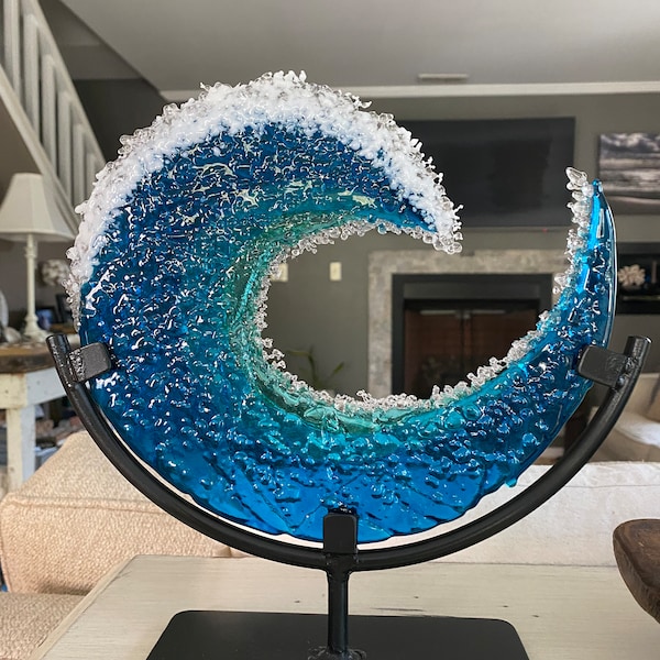 Fused Glass Waves - Etsy