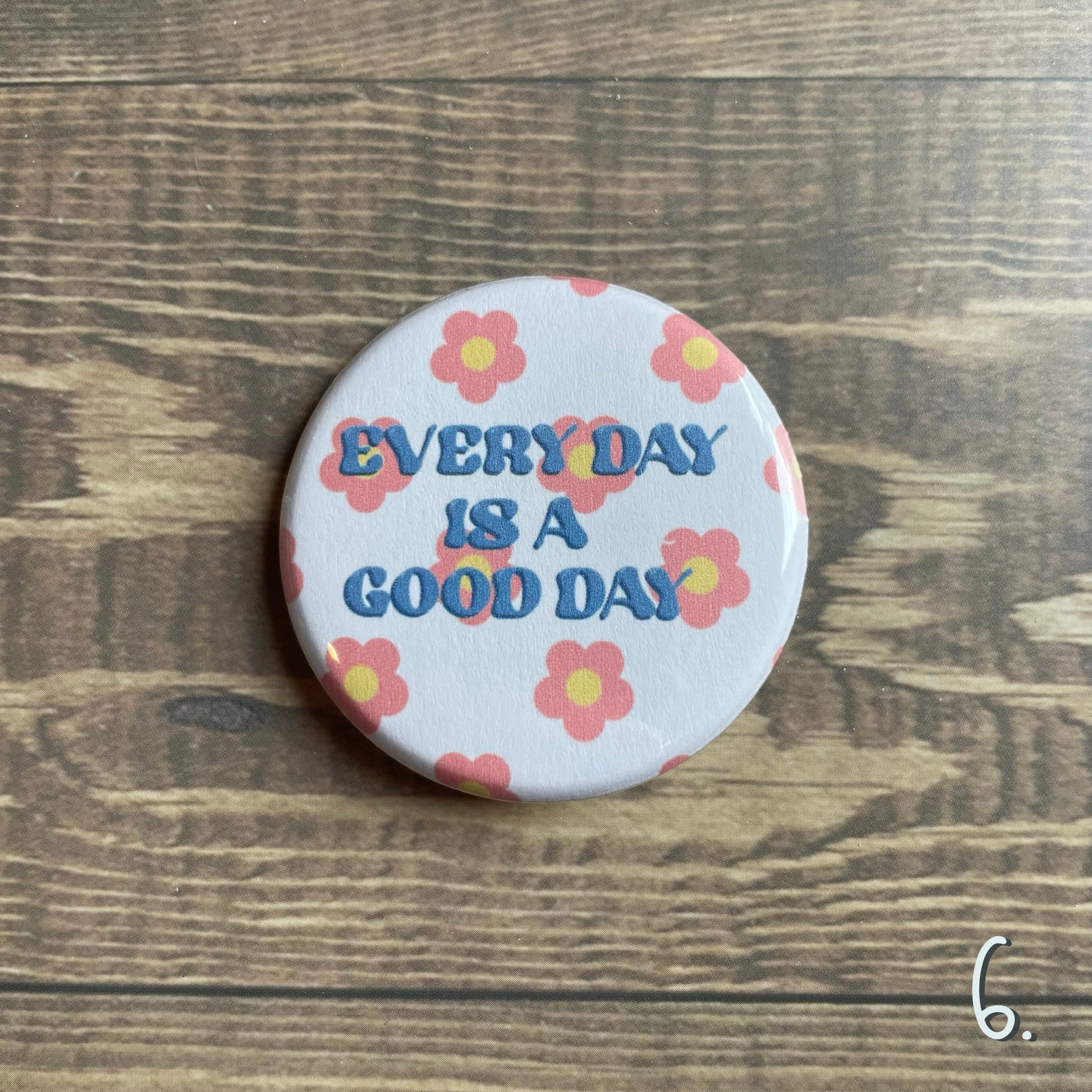 Smile More Floral Buttons - Etsy