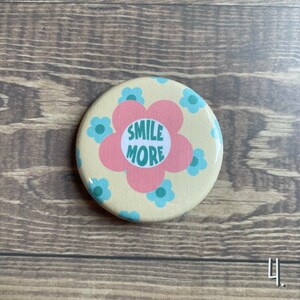 Smile More Floral Buttons - Etsy