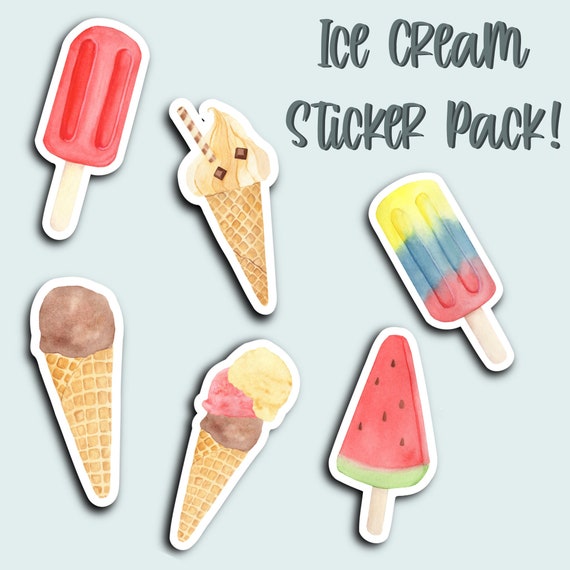 Ice Cream Sticker Pack | Etsy