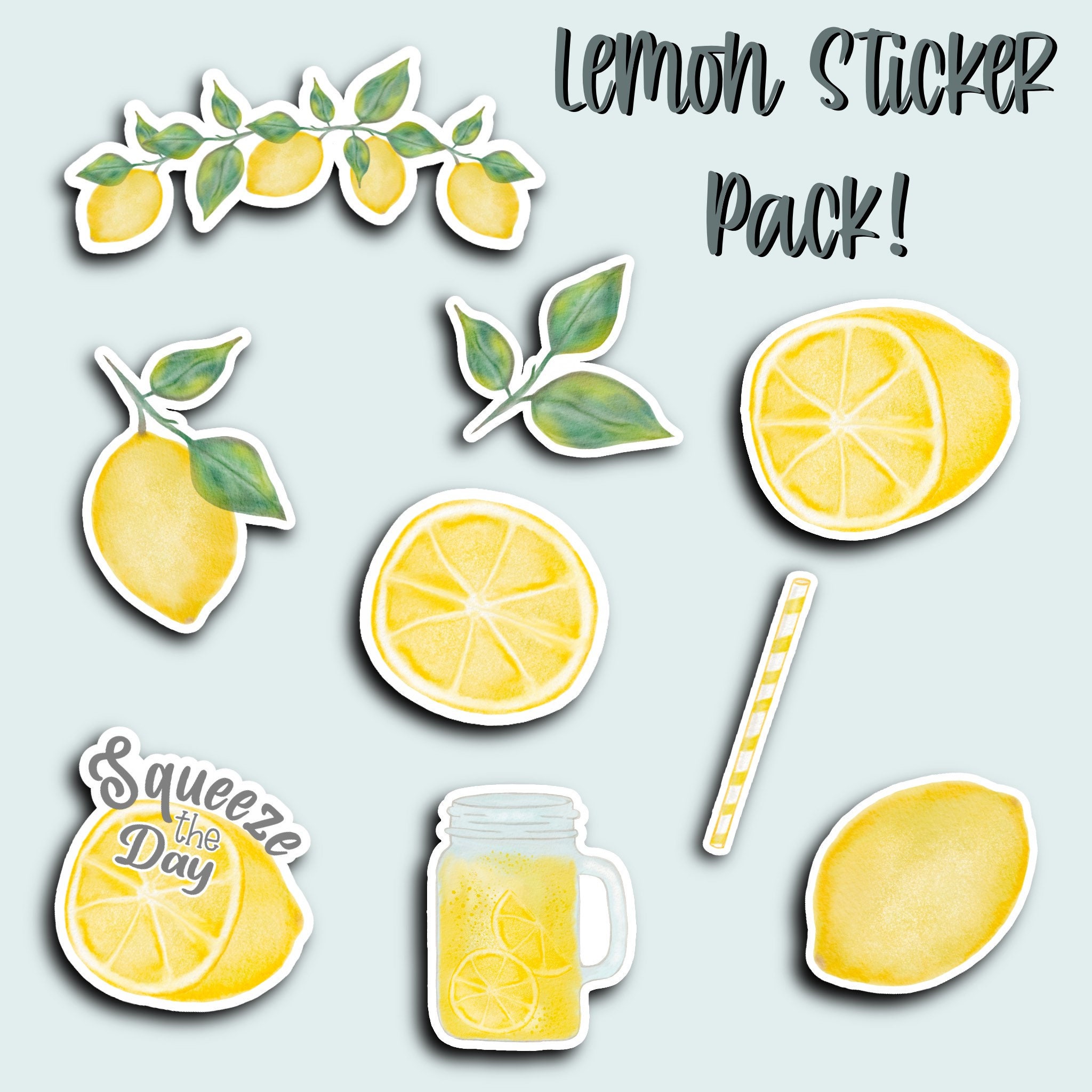 Lemon Sticker Pack - Etsy