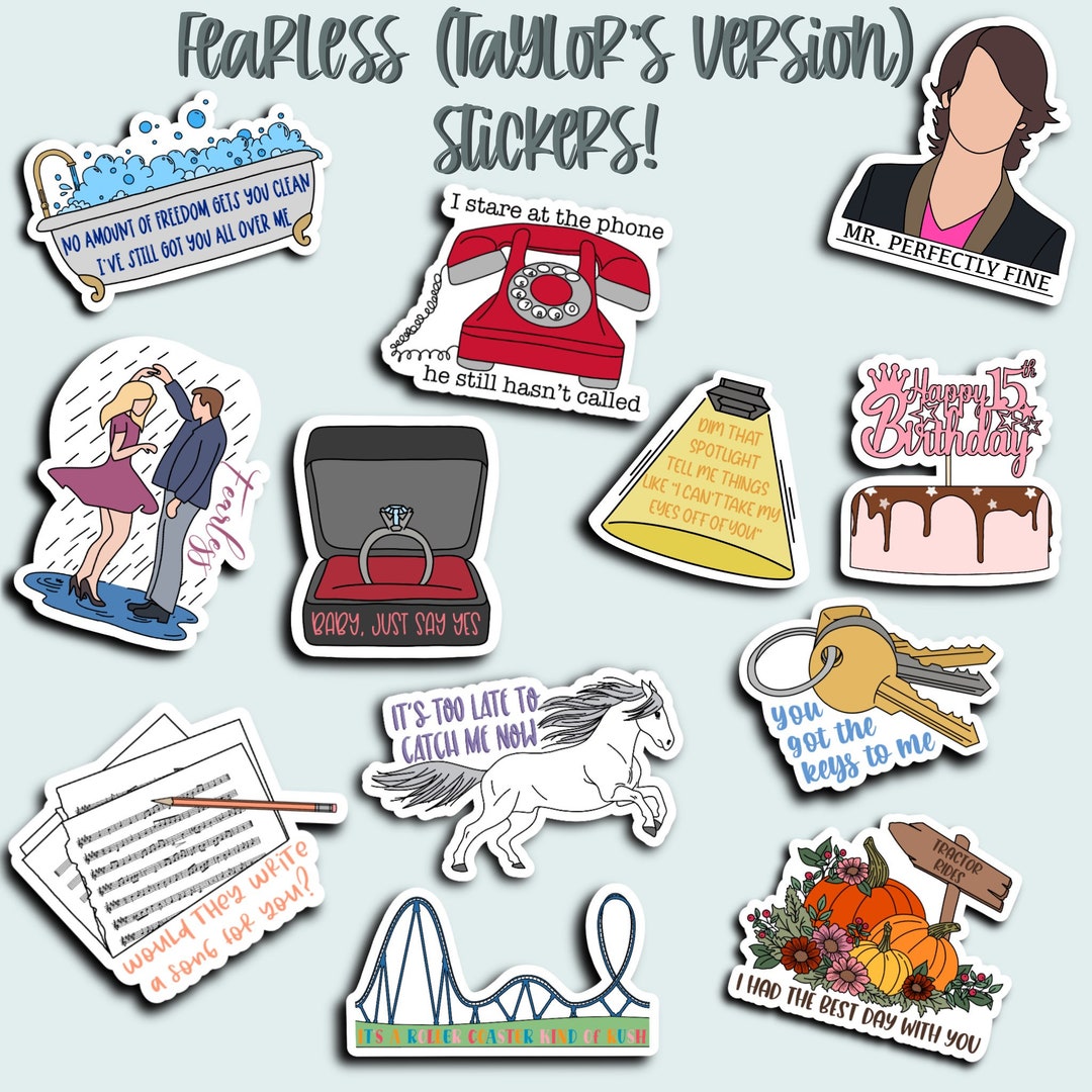 Fearless (taylor’s Version) Inspired Sticker Pack - Etsy