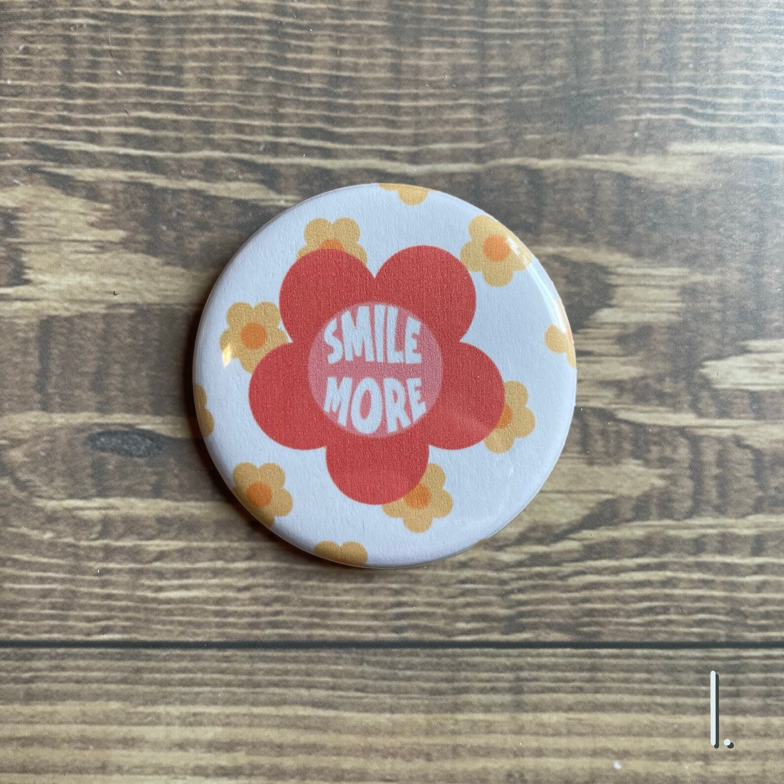 Smile More Floral Buttons - Etsy