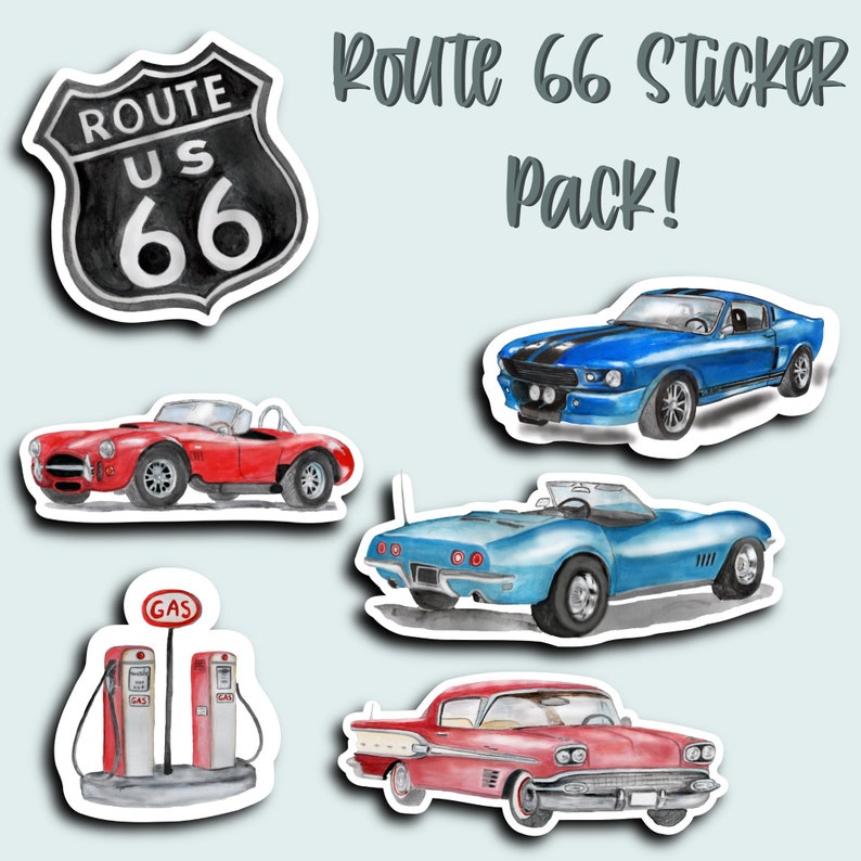 Route 66 Sticker Pack - Etsy