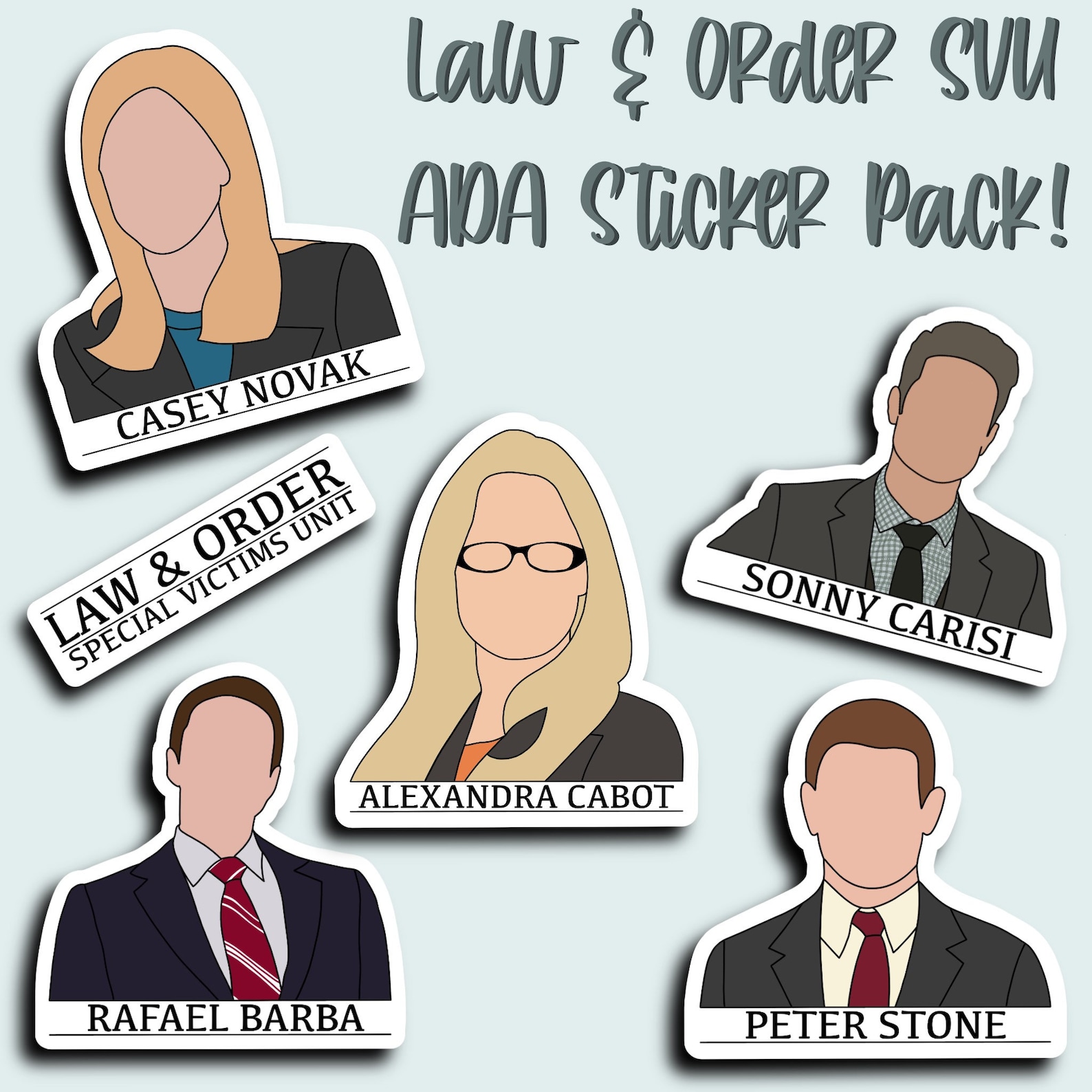 Law and Order - SVU ADA Sticker Pack - Etsy