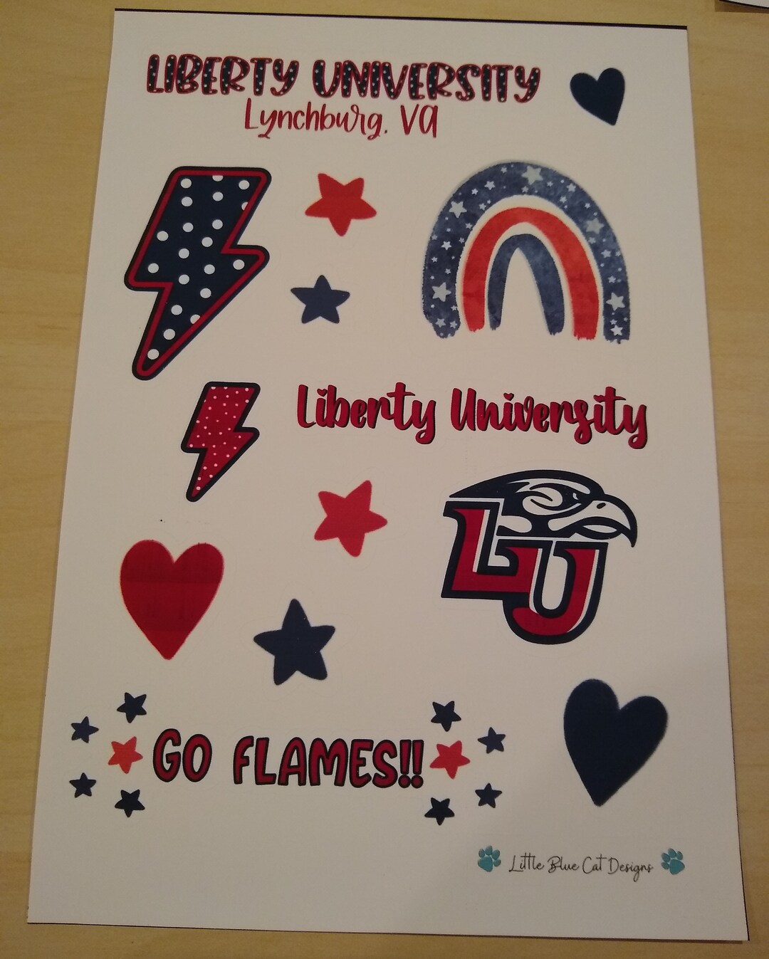 Liberty University Sticker Sheet - Etsy
