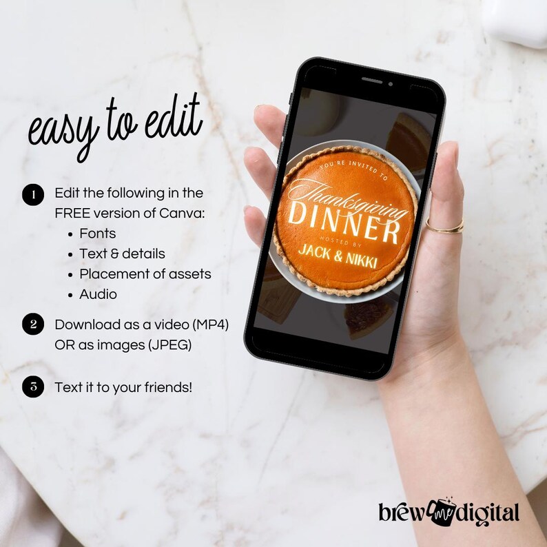 Digital THANKSGIVING DINNER Party Invitation | Ecard | Animated Party ...